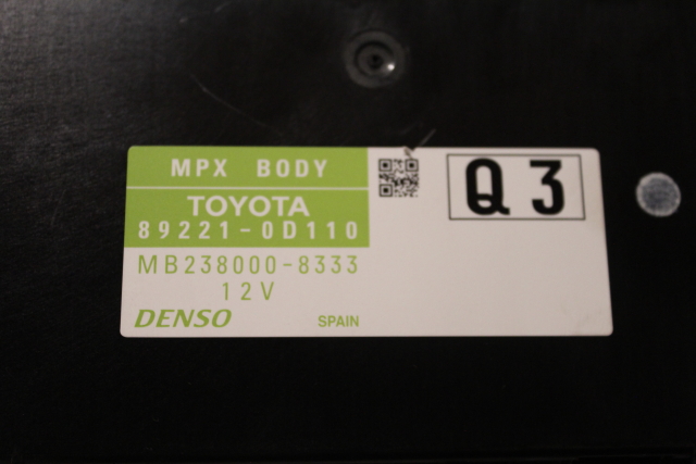 Toyota Yaris Body Control Module BCM - Interior Parts - Toyota Yaris ...